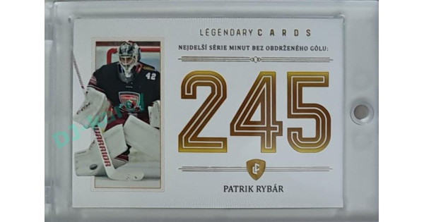 2023 Legendary Cards REKORDY ČESKÉ EXTRALIGY #ZC-SS2 Patrik Rybár ...