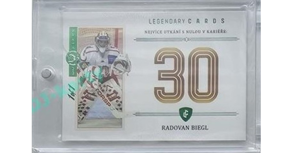 2023 Legendary Cards REKORDY ČESKÉ EXTRALIGY #ZC-MS10 Radovan Biegl ...